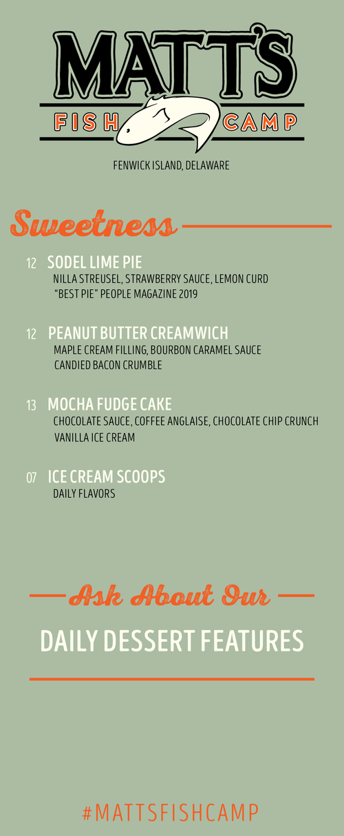 MENU — Matt's Fenwick