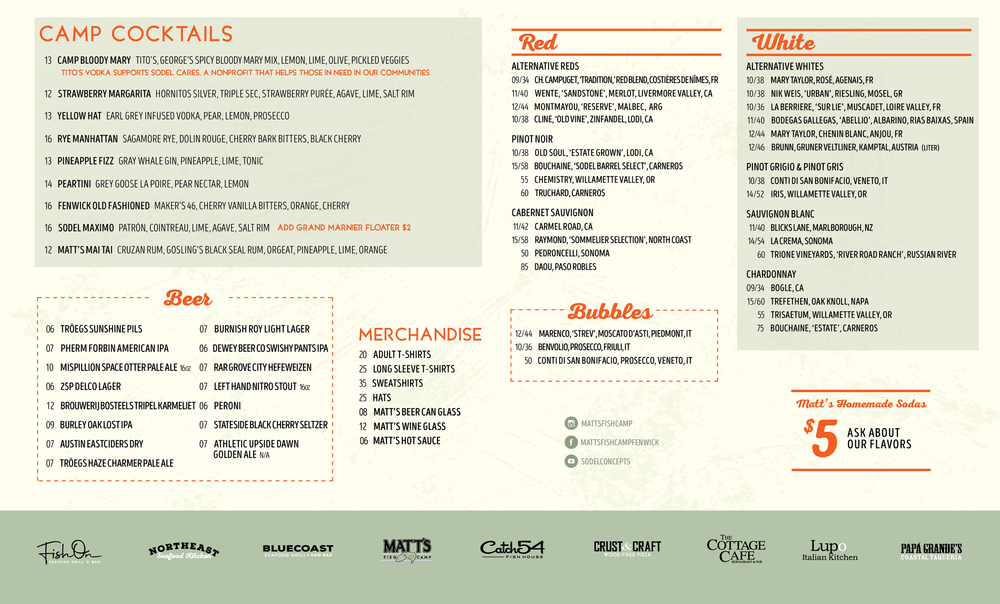 MENU — Matt's Fenwick