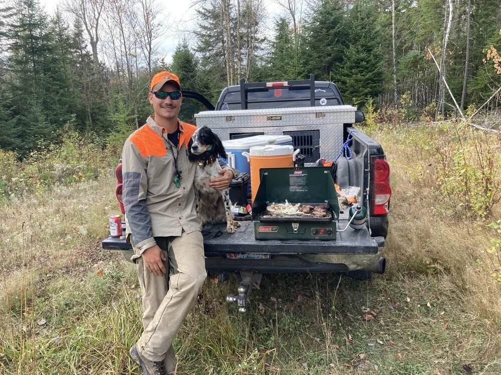 Maine Grouse and Woodcock Guided Hunts. Bird Dog Training