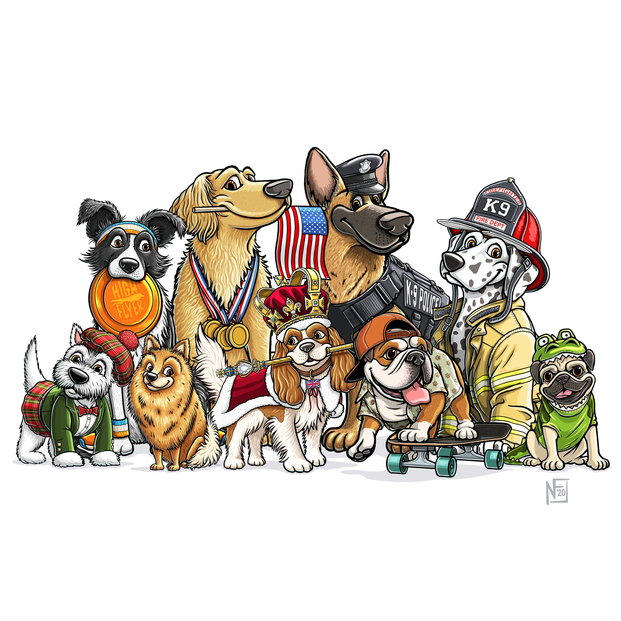 CaNINE Dog Limited Edition Print Nick Fasnacht Illustration Design canine-dog-limited-edition-print-nick-fasnacht-illustration-design