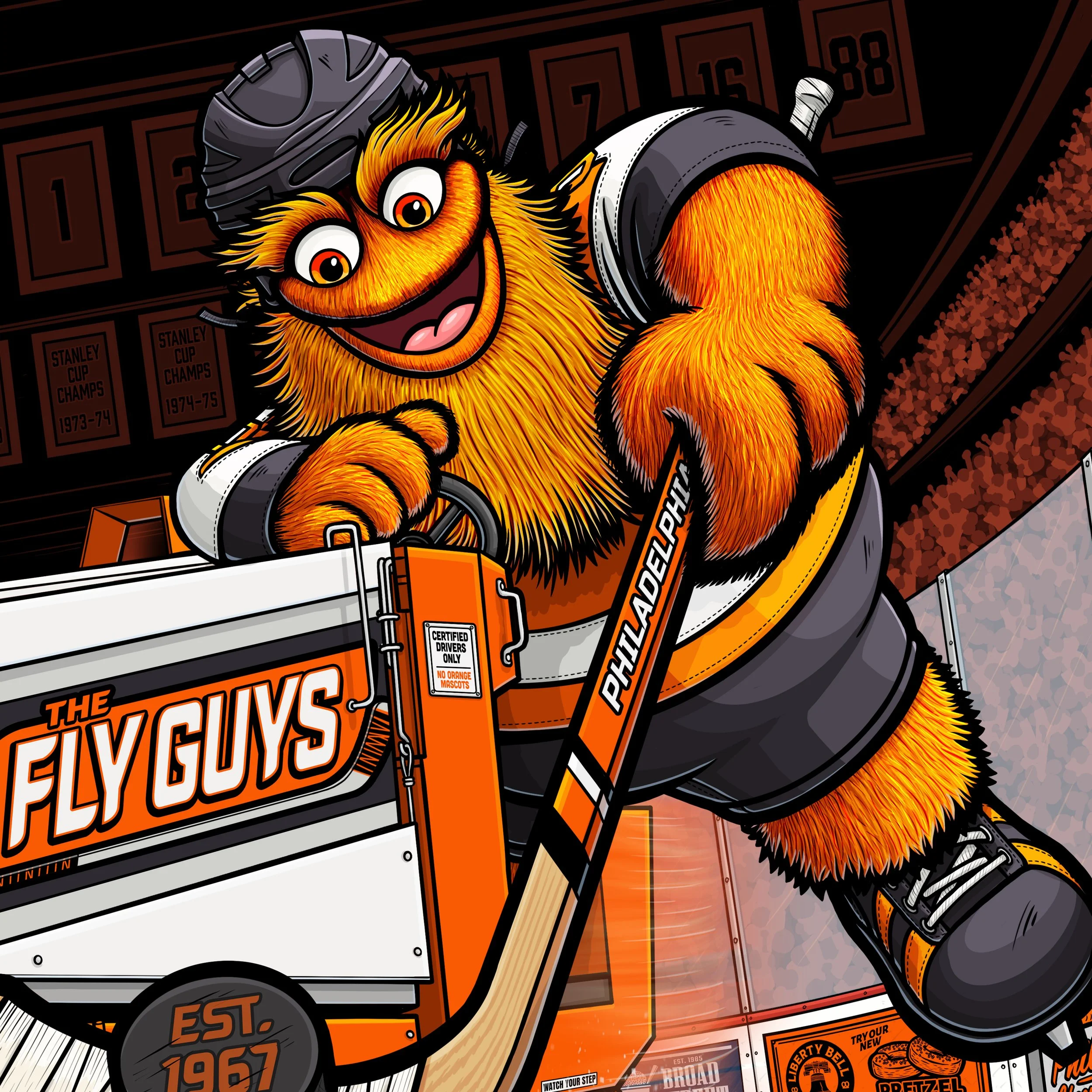 "Flyered Up" Hockey Limited Edition Print — Nick Fasnacht Illustration ...