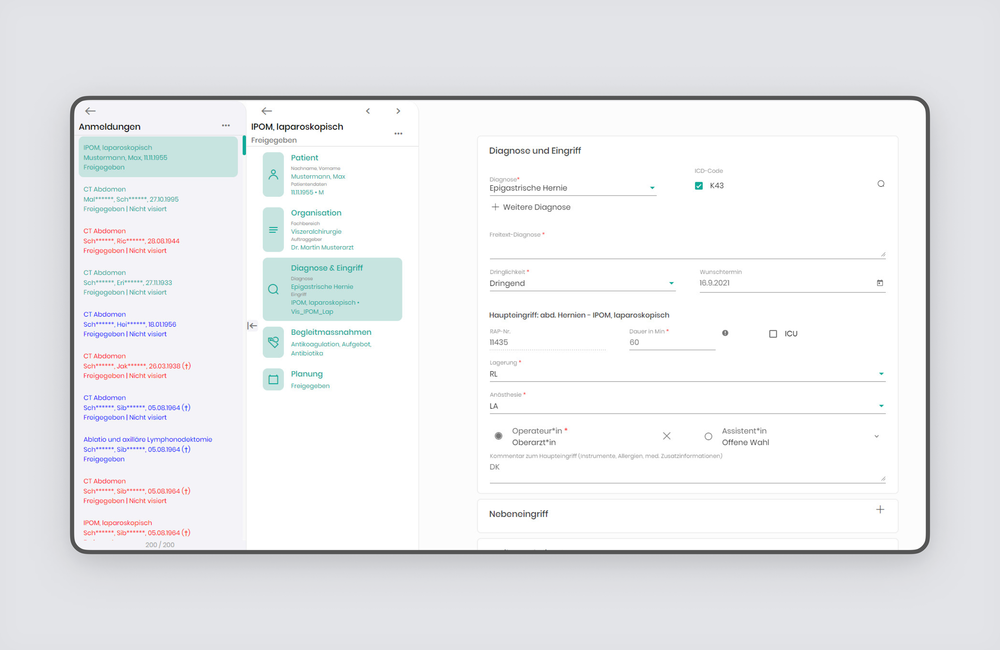 OP Planung — Timerbee