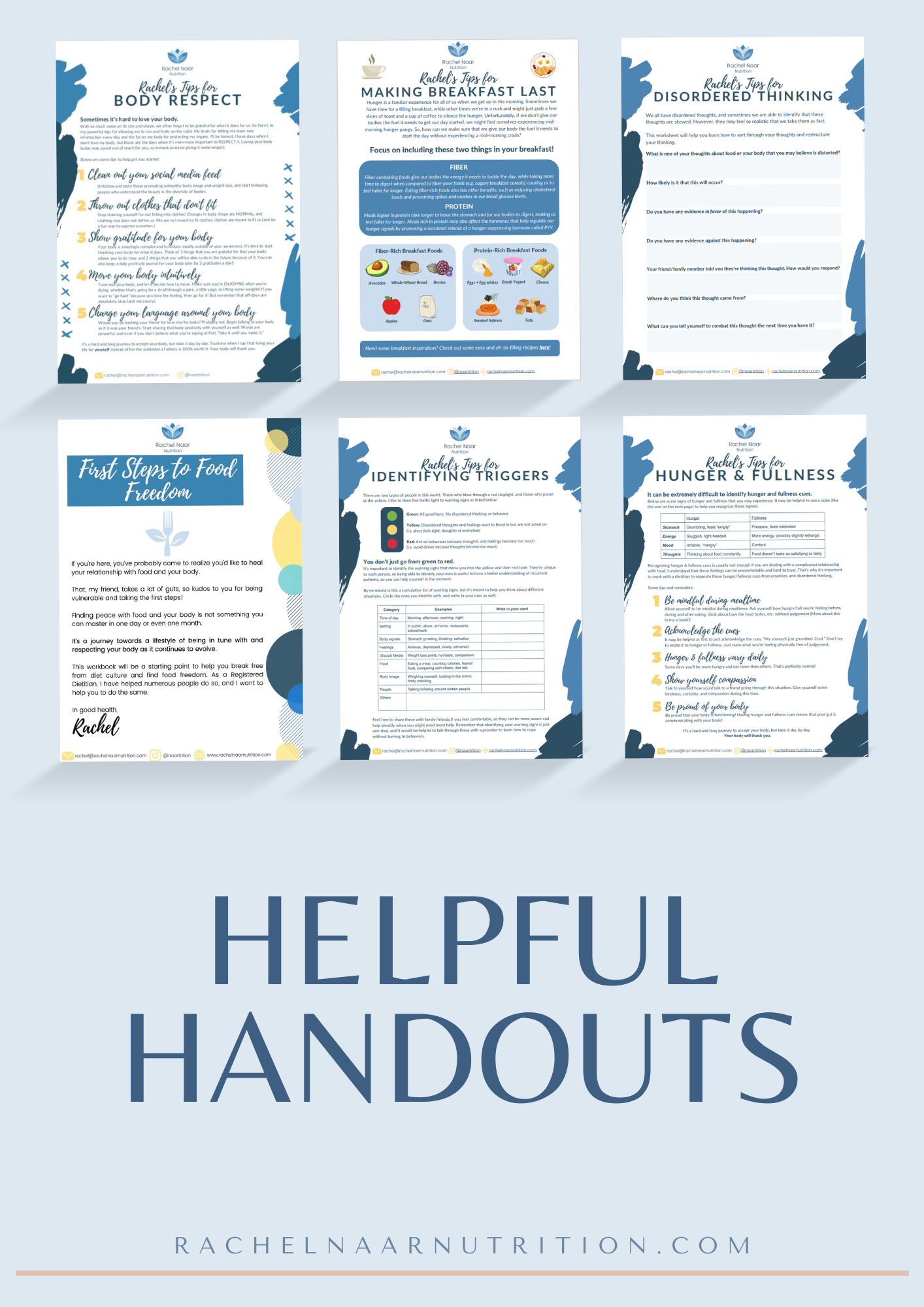 Free handouts — rachelnaarnutrition