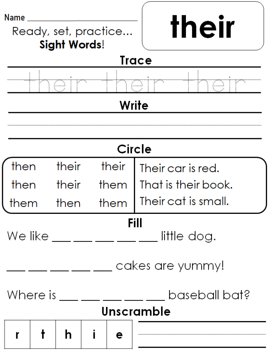 100 Sight Words Activity Workbook — Miss Nerd