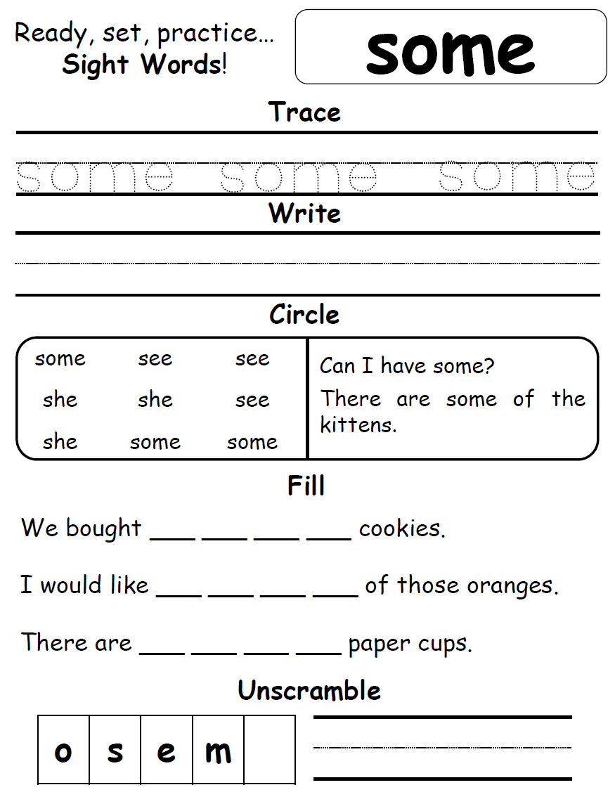 100 Sight Words Activity Workbook — Miss Nerd