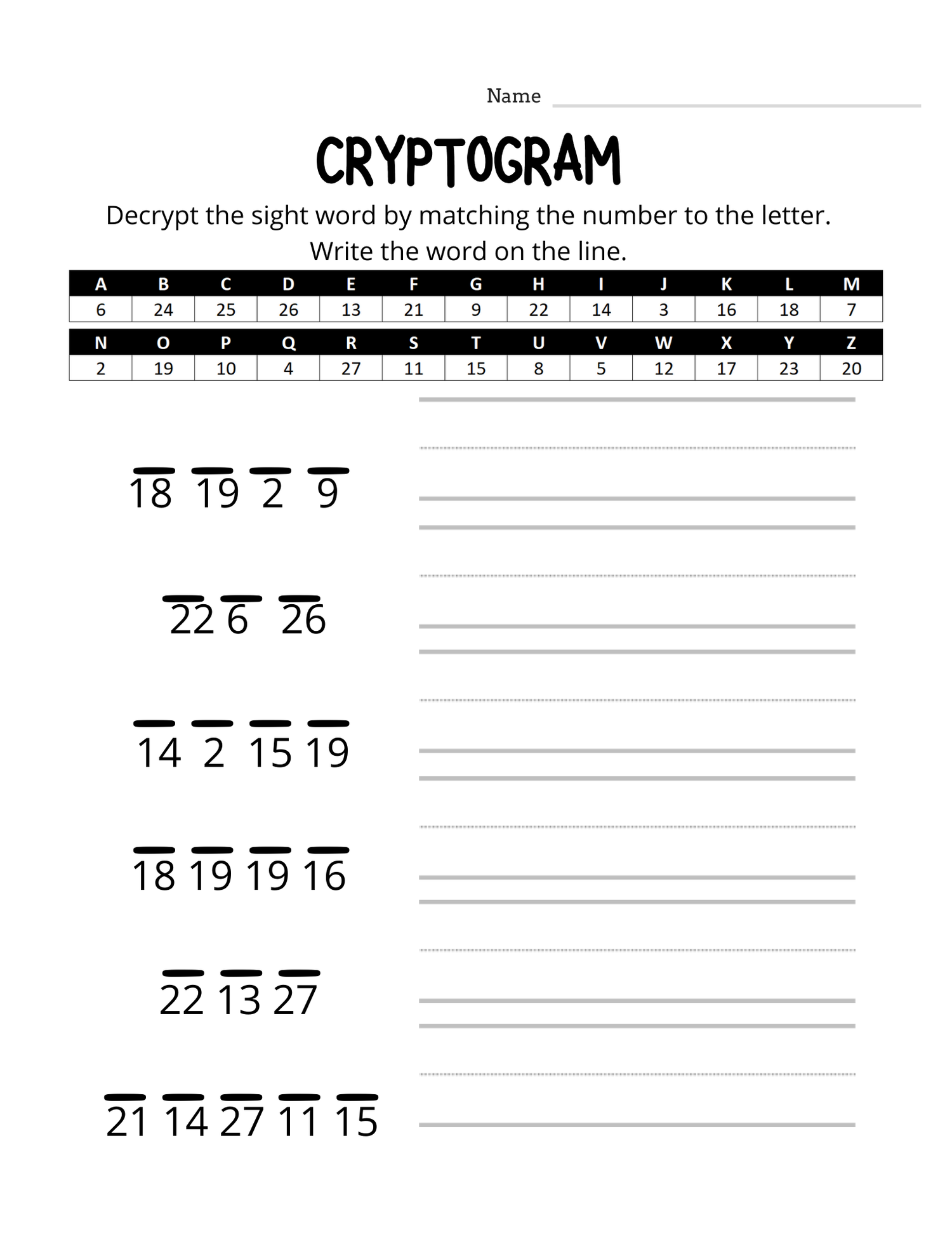 "100 Sight Words" Puzzles and Activities — Miss Nerd