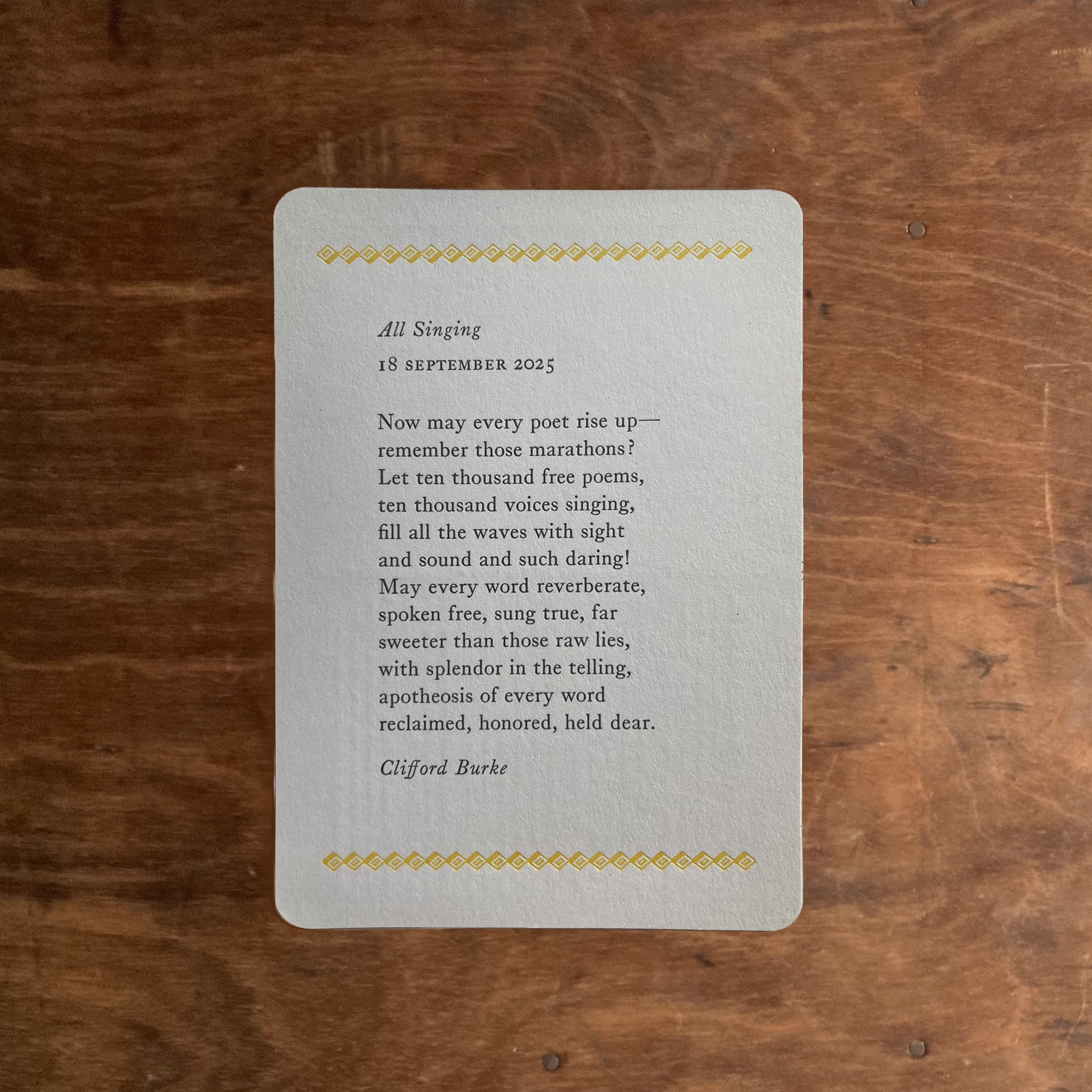 Poetry postcard subscription (International Addresses) — C.C. Stern ...