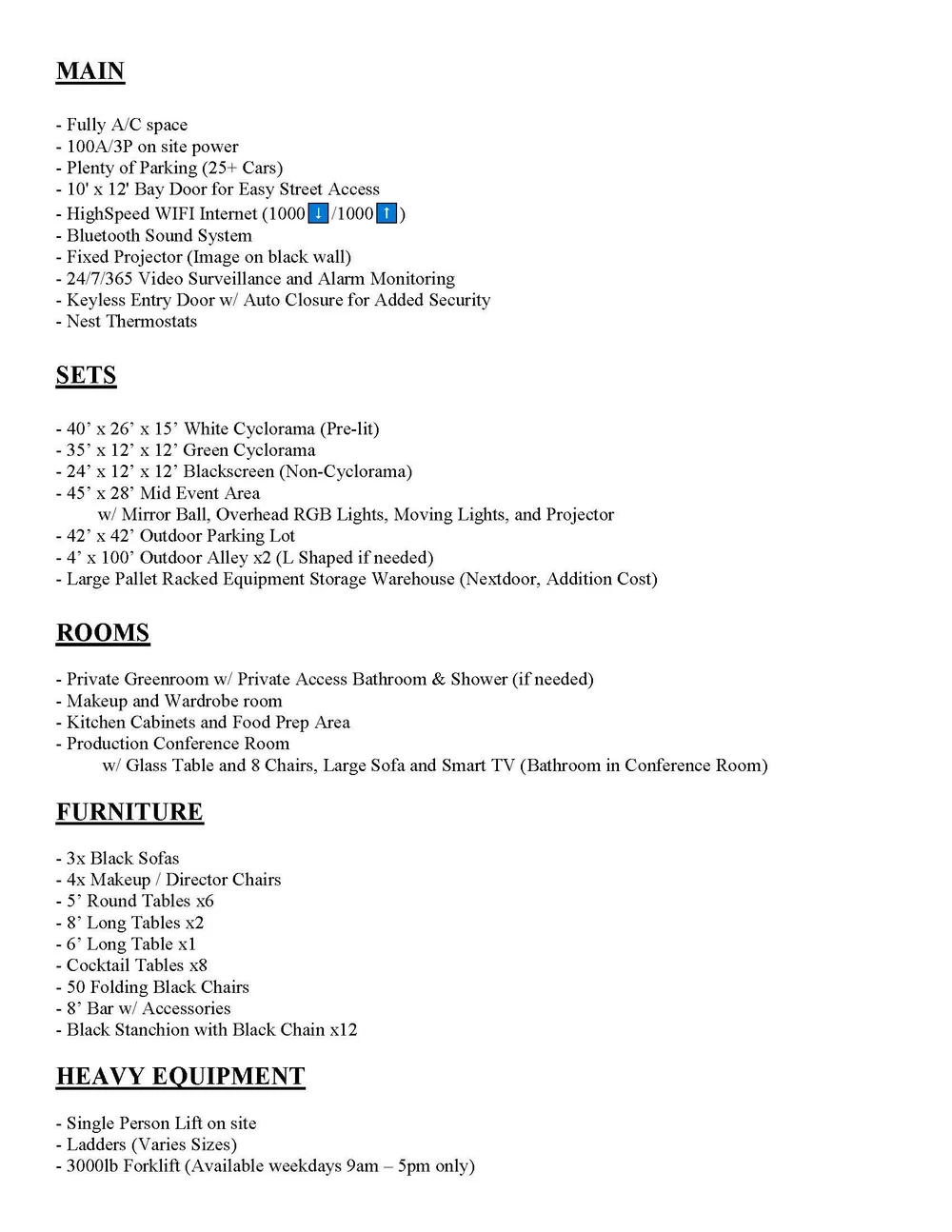 Amenities — CFXSTUDIOSMIAMI - SOUTH FLORIDA MIAMI HIALEAH PRODUCTION ...