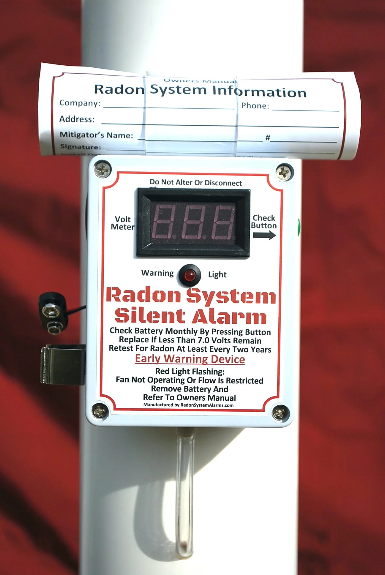 Radon Alarms — RadonSystemAlarms.com