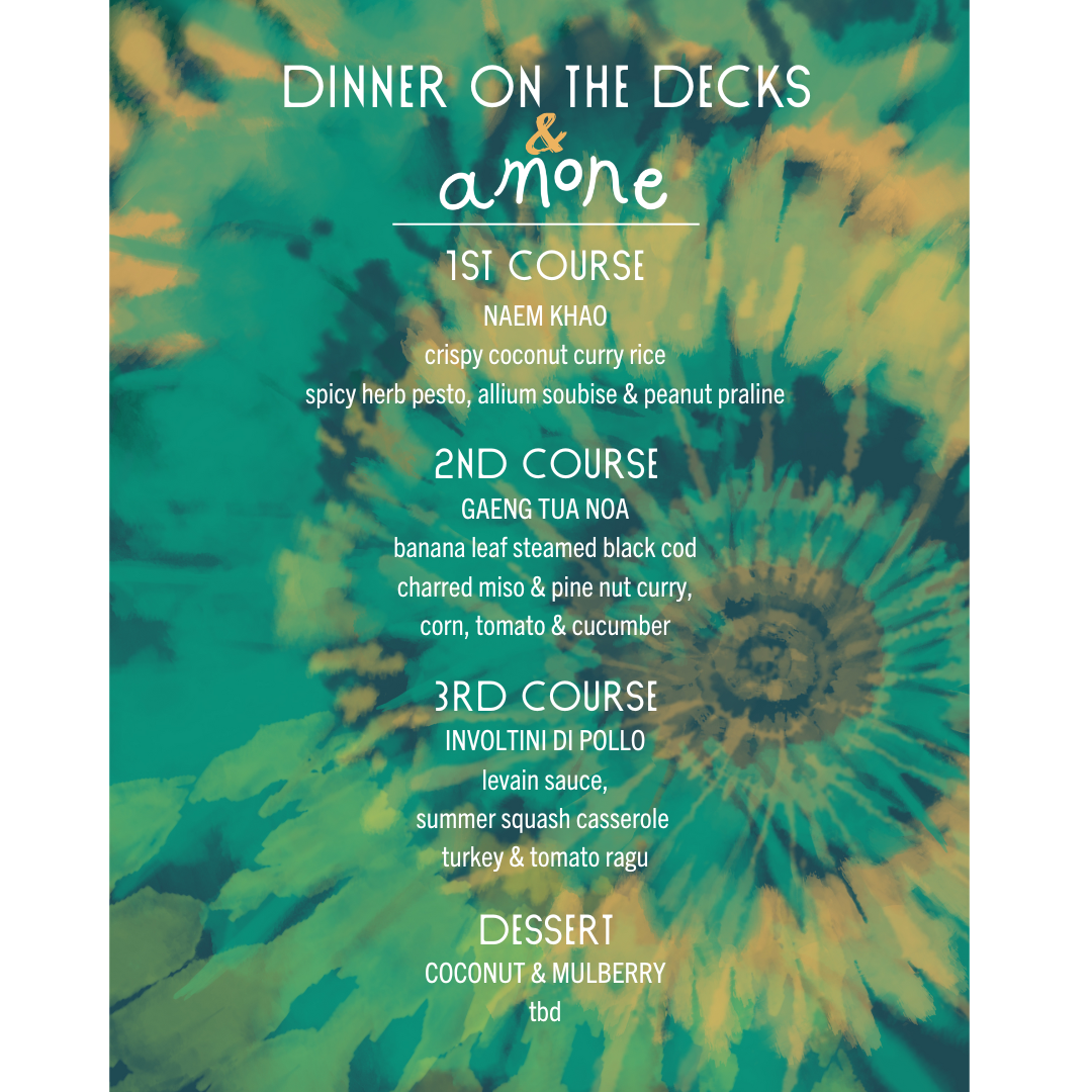 Dinner on the Decks — Saint Bread