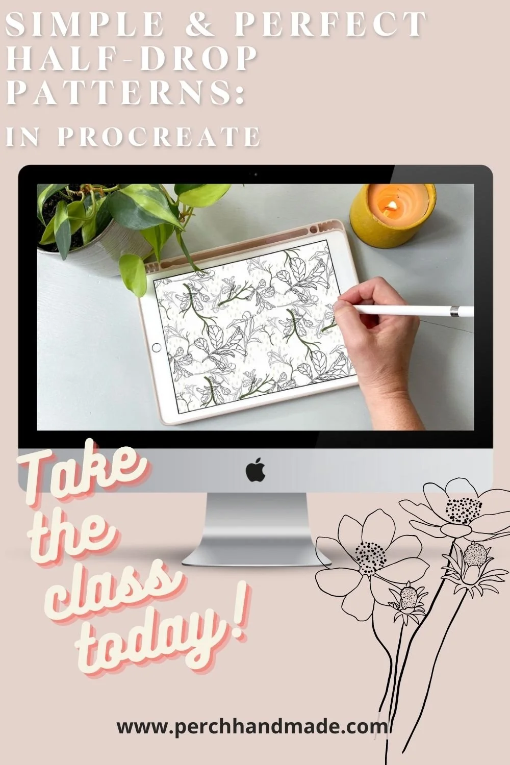 Simple & Perfect Half-Drop Patterns: in Procreate — Perch Handmade
