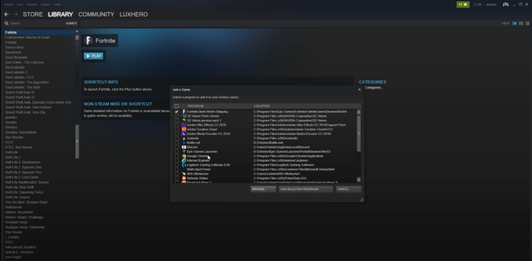 The Perfect Pair: A Comprehensive Guide to Adding Fortnite to Steam ...