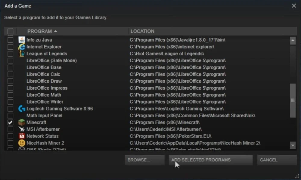 How To Add Minecraft To The Steam Library — Tech How