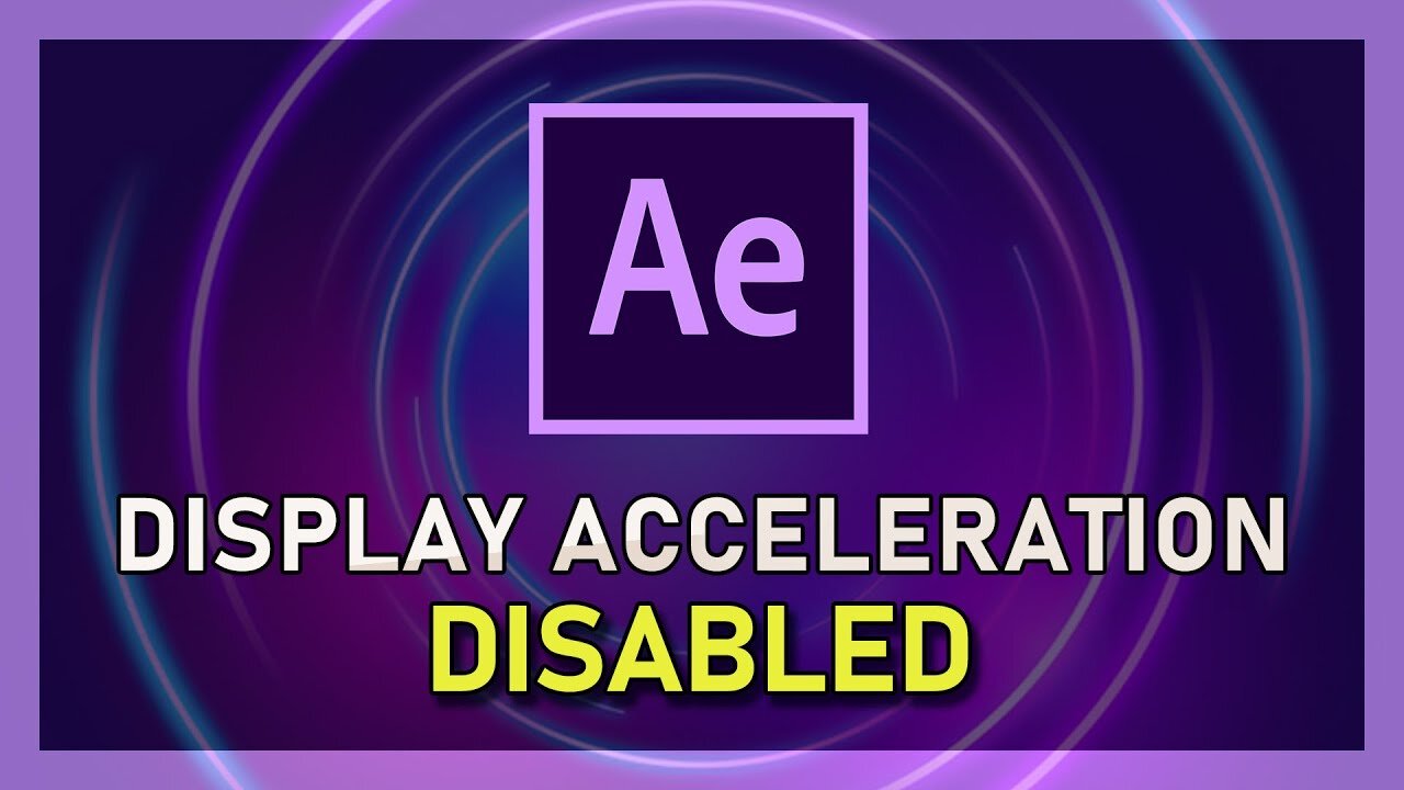 After Effects How To Fix Display Acceleration Disabled — Tech How