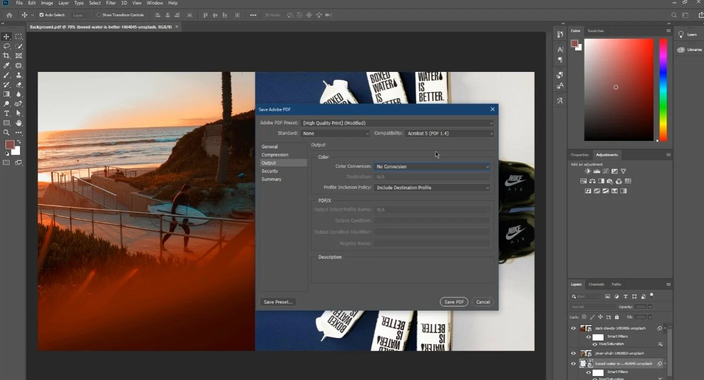 Photoshop CC - How to Save As PDF - Export File as PDF — Tech How