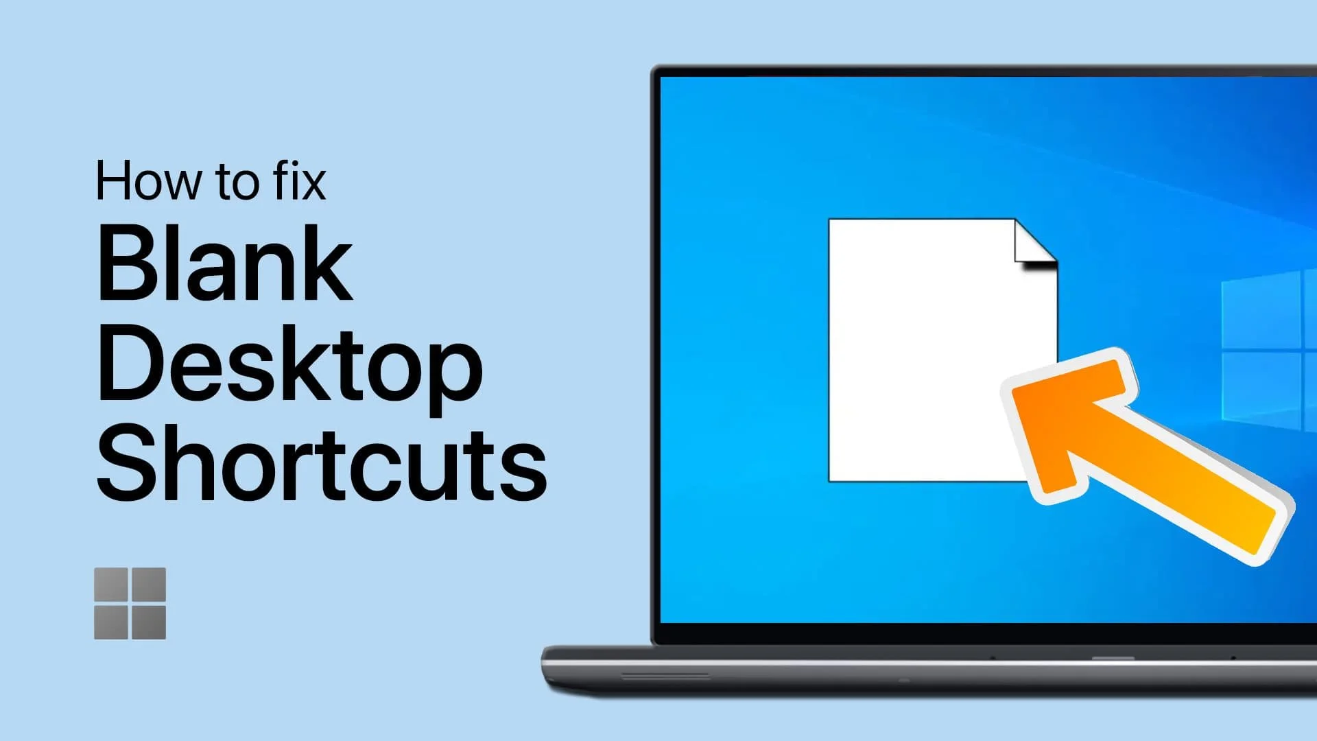 How To Fix Blank (White) Desktop Shortcuts on Windows 11 — Tech How How To Fix Blank (White) Desktop Shortcuts on Windows 11 — Tech How