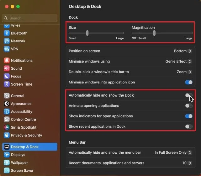 How To Adjust Dock and Menu Bar on Mac OS Ventura — Tech How