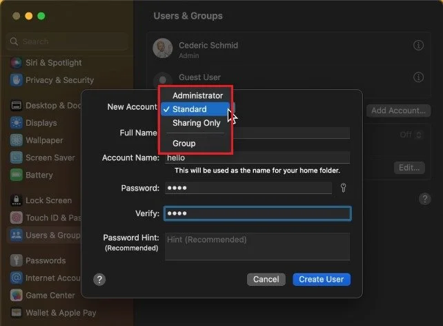 How To Add or Remove User Account on Mac OS Ventura — Tech How