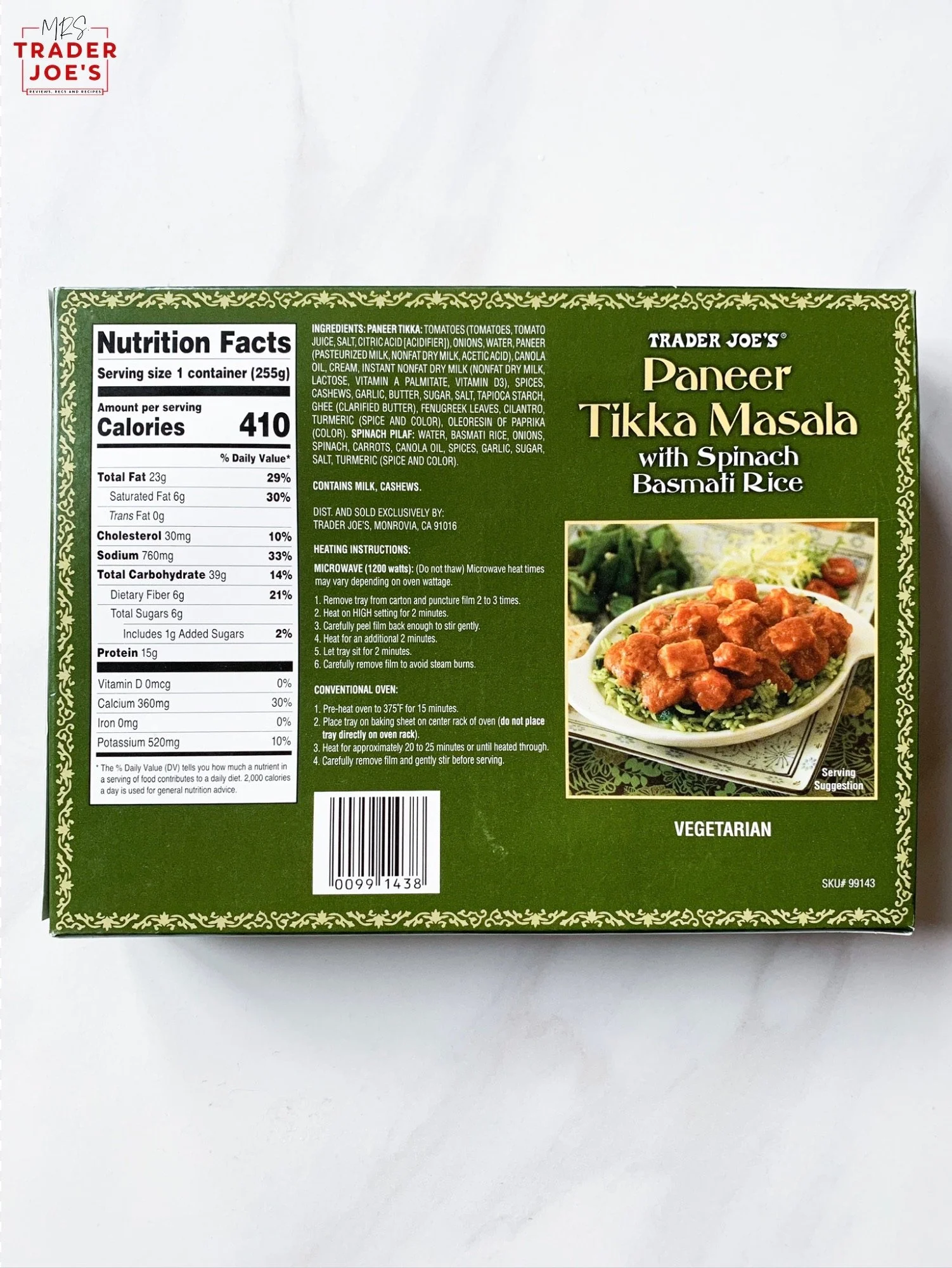 Paneer Tikka Masala — Mrs. Trader Joe's