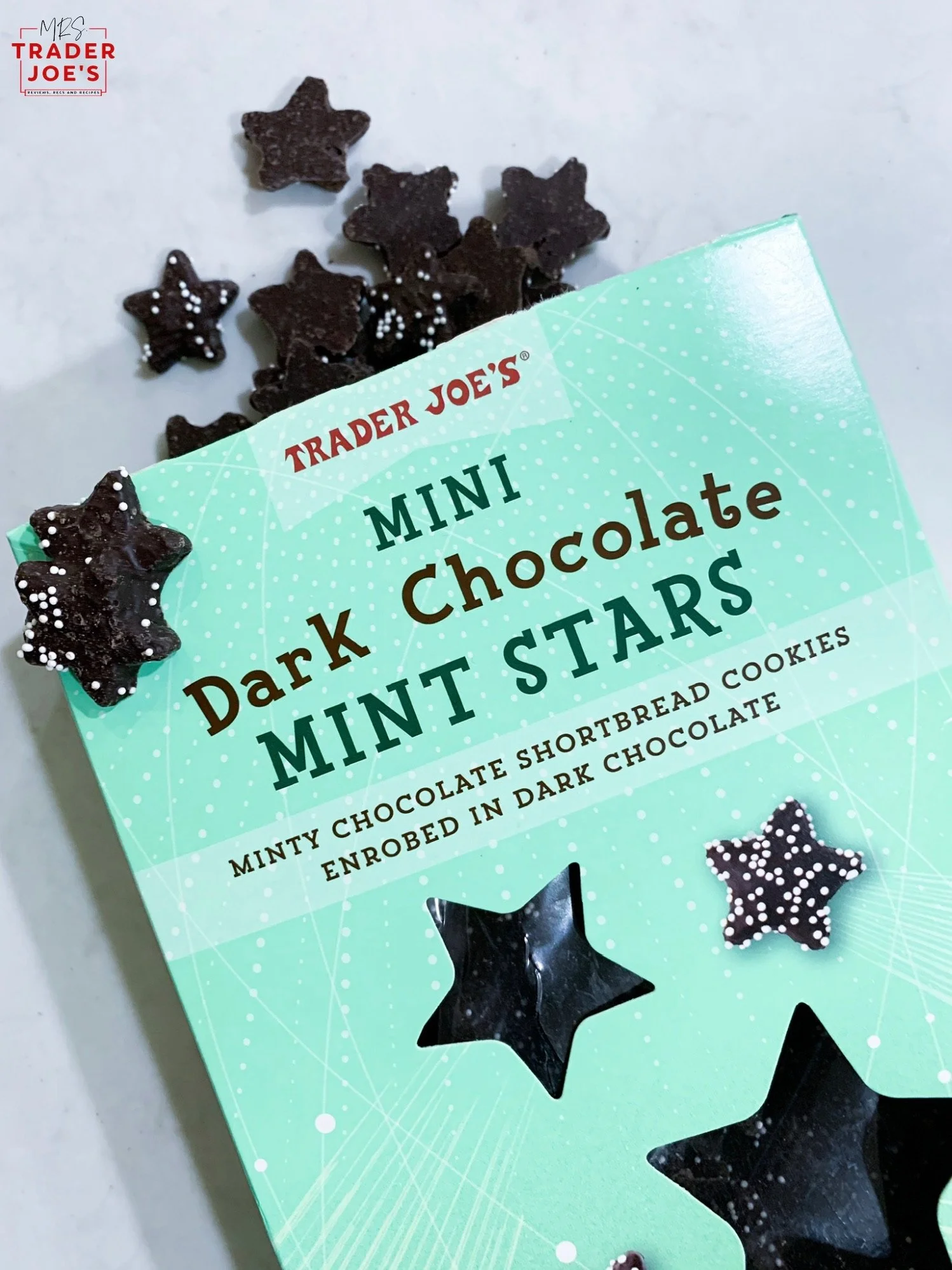 Mini Dark Chocolate Mint Stars — Mrs. Trader Joe's