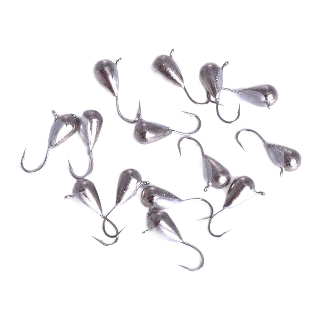 Unpainted Tungsten Pellet Head Jigs: Choose your size- 3mm 4mm 5mm 8mm ...