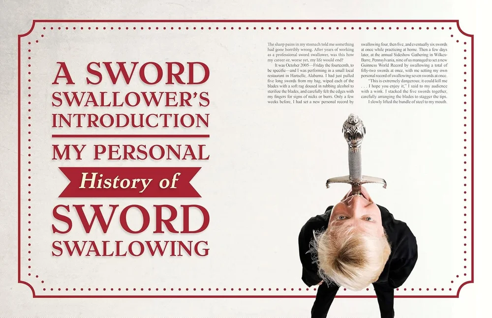 To The Hilt: A Sword Swallower's History of Sword Swallowing — BY MARC ...