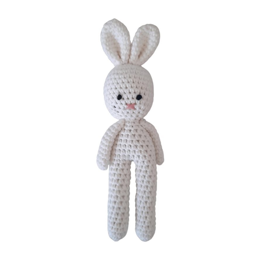 Lulu Crochet Bunny - White — Jake + Co