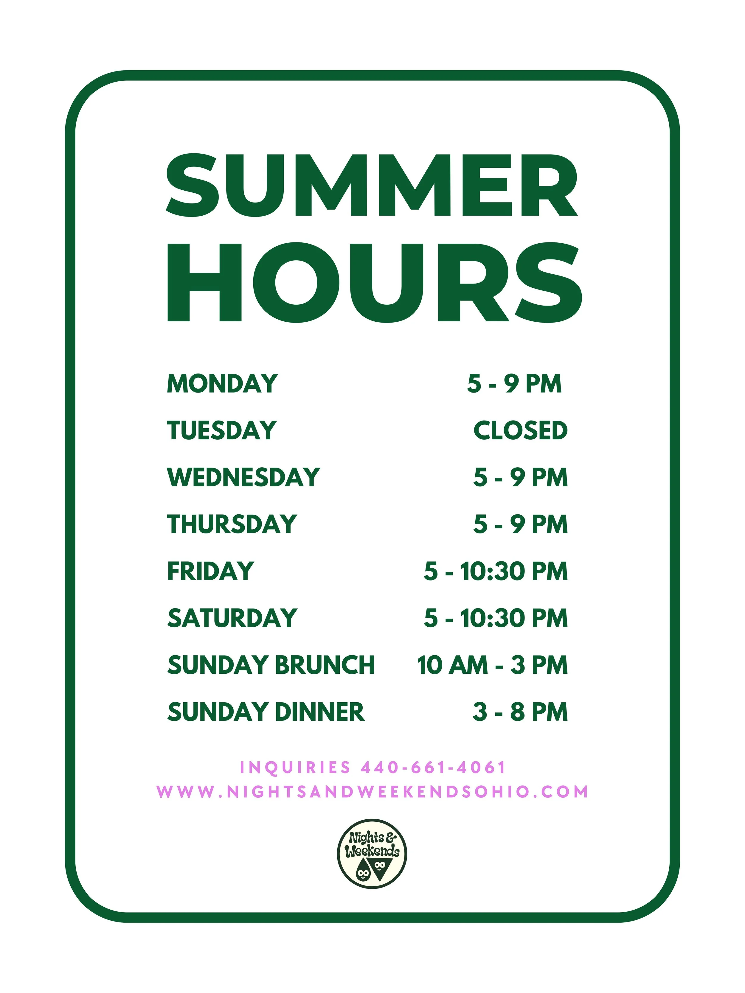 Nights & Weekends Pizza