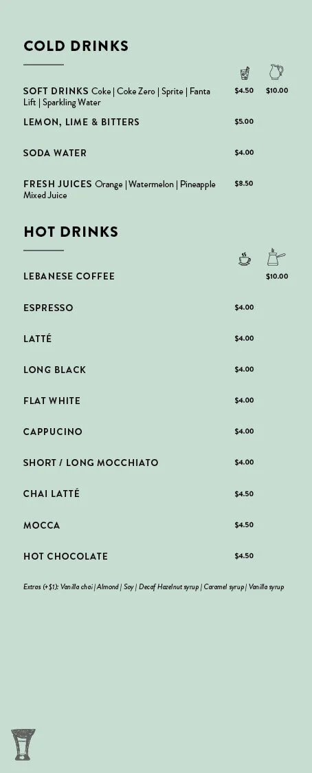 Drinks — Corniche Restaurant