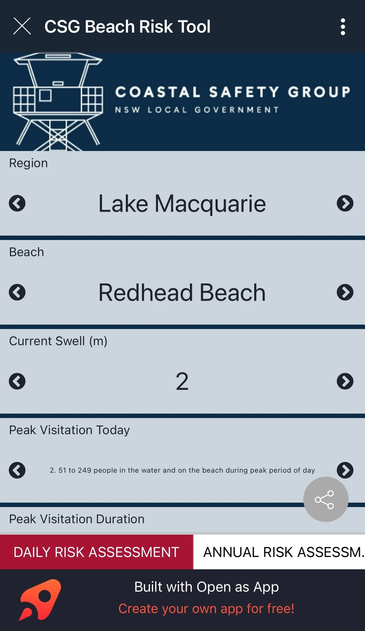 Beach Risk Tool — Coastal Safety Group