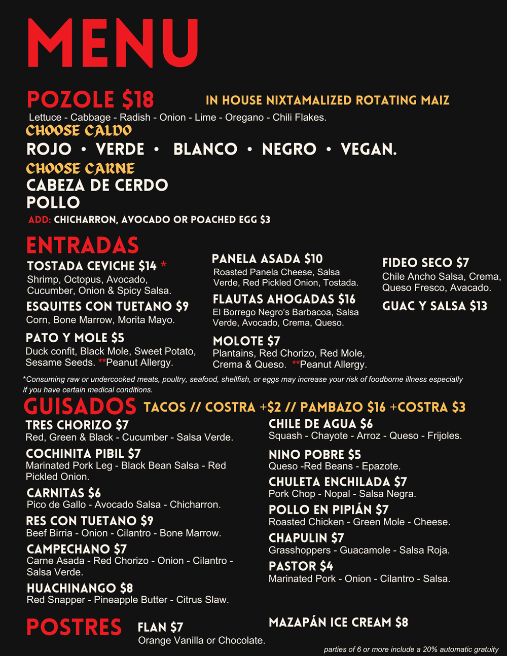 Dinner — La Diabla Pozole y Mezcal