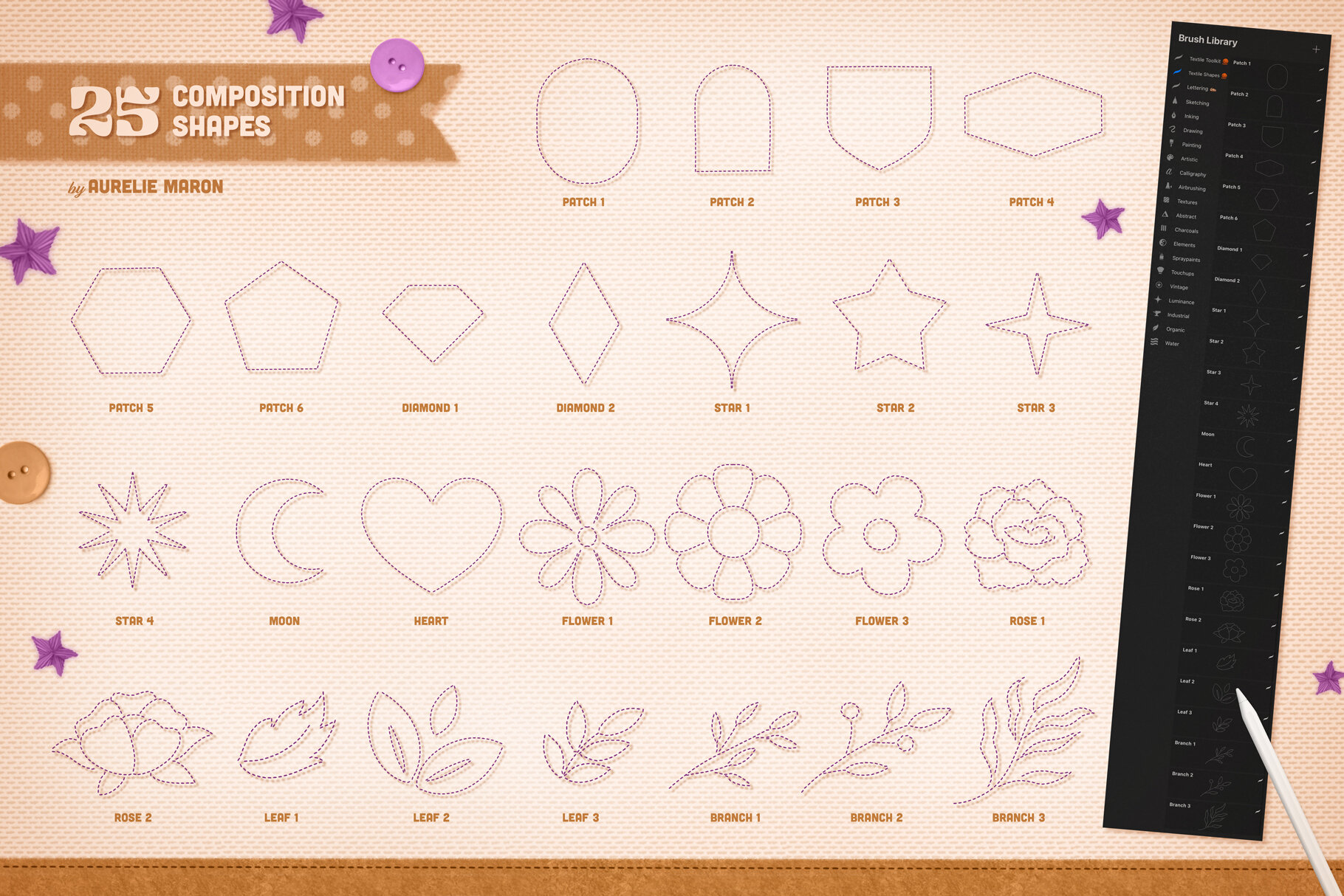 Nostalgia Lettering Toolkit for Procreate — Aurelie Maron