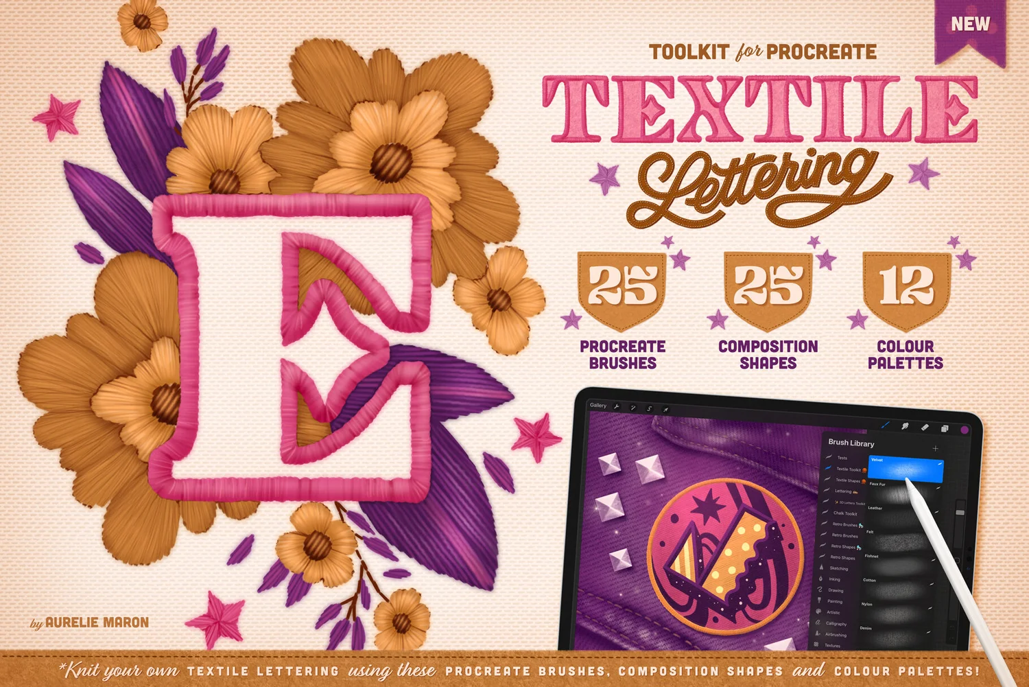 3D Letters Toolkit for Procreate — Aurelie Maron