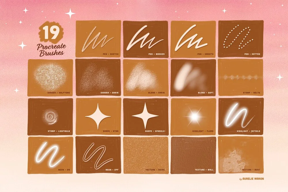 Vintage Lettering Toolkit for Procreate — Aurelie Maron