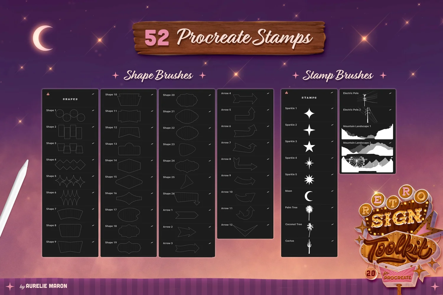 Textile Lettering Toolkit for Procreate — Aurelie Maron