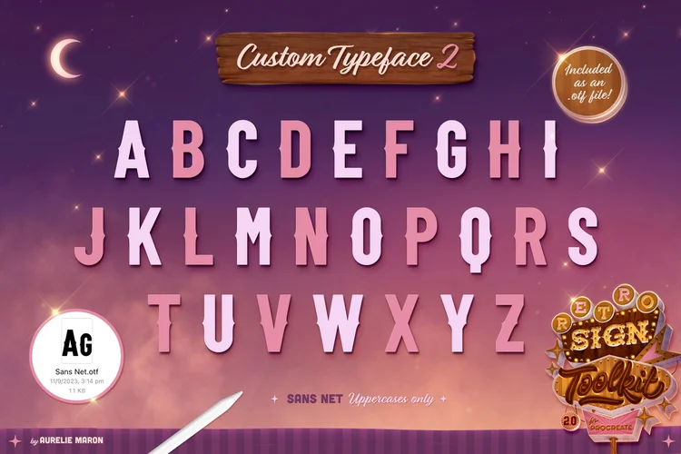 Textile Lettering Toolkit for Procreate — Aurelie Maron