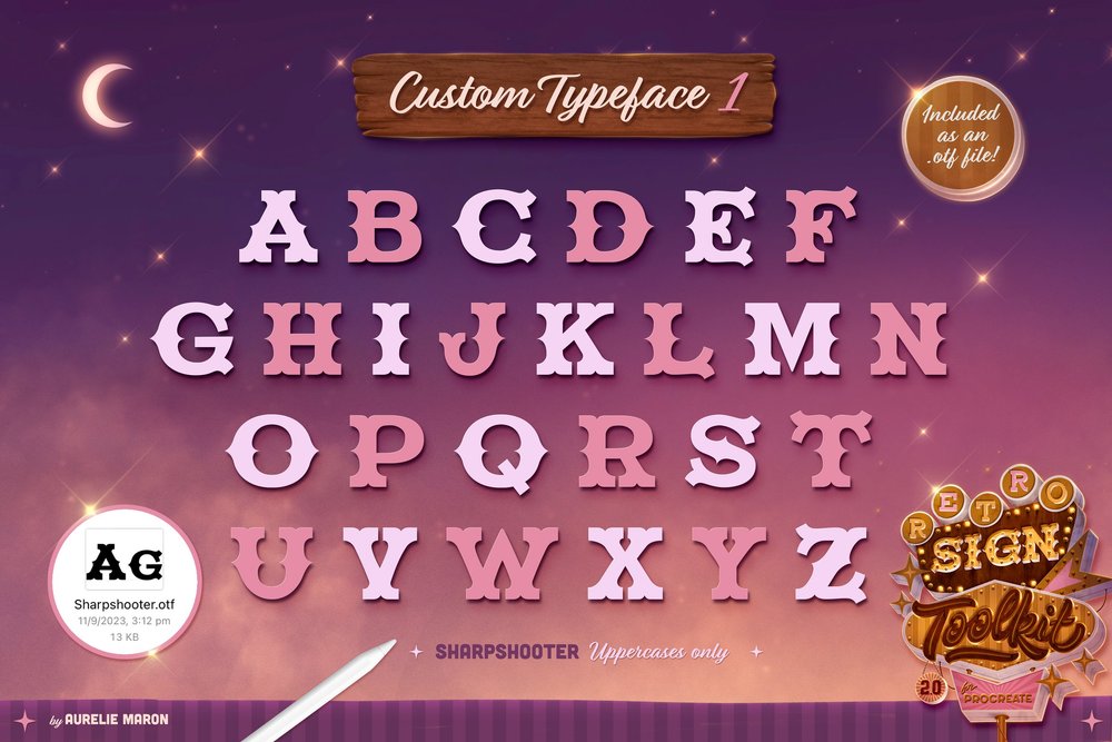 Whimsical Lettering Toolkit for Procreate — Aurelie Maron