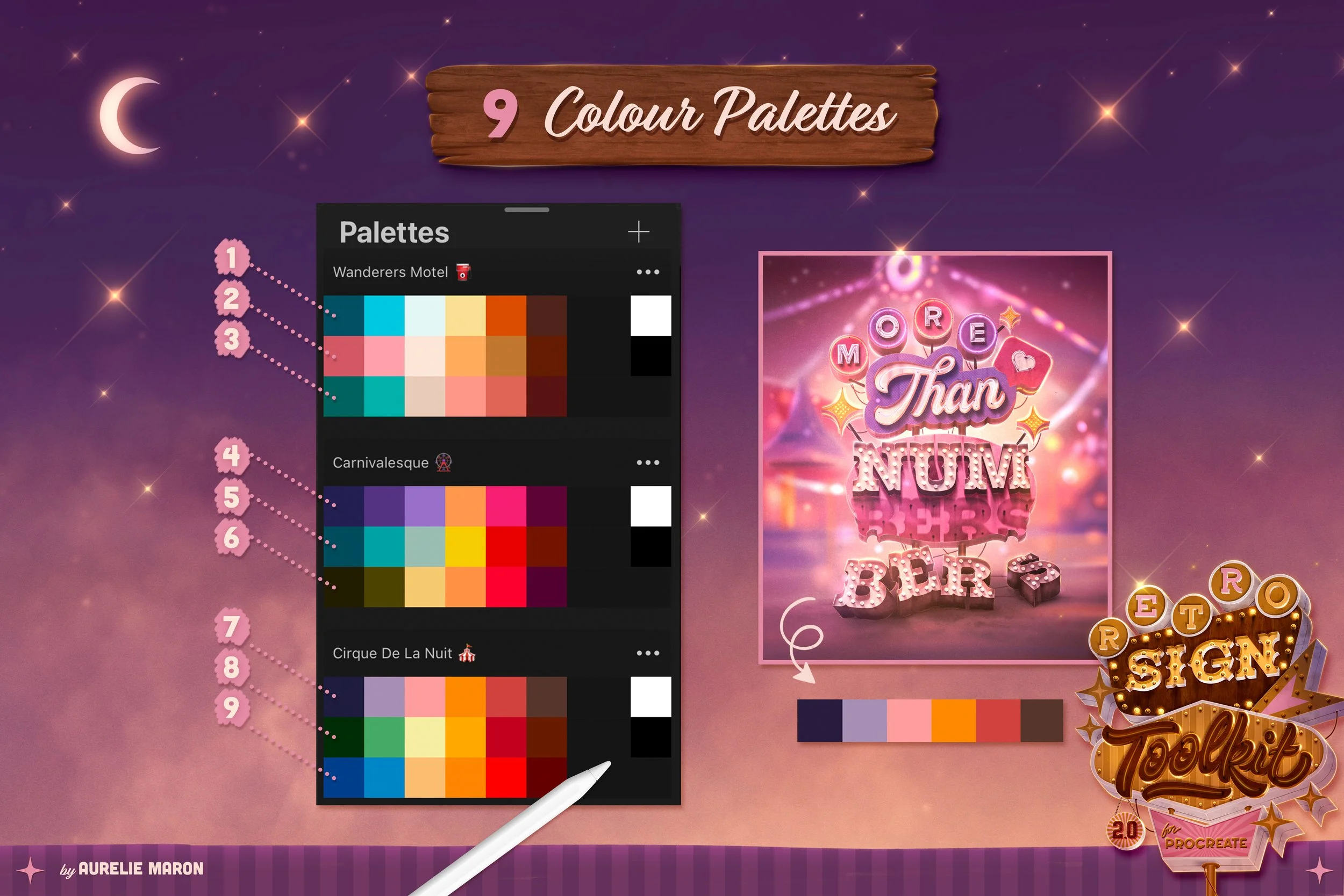 Whimsical Lettering Toolkit for Procreate — Aurelie Maron