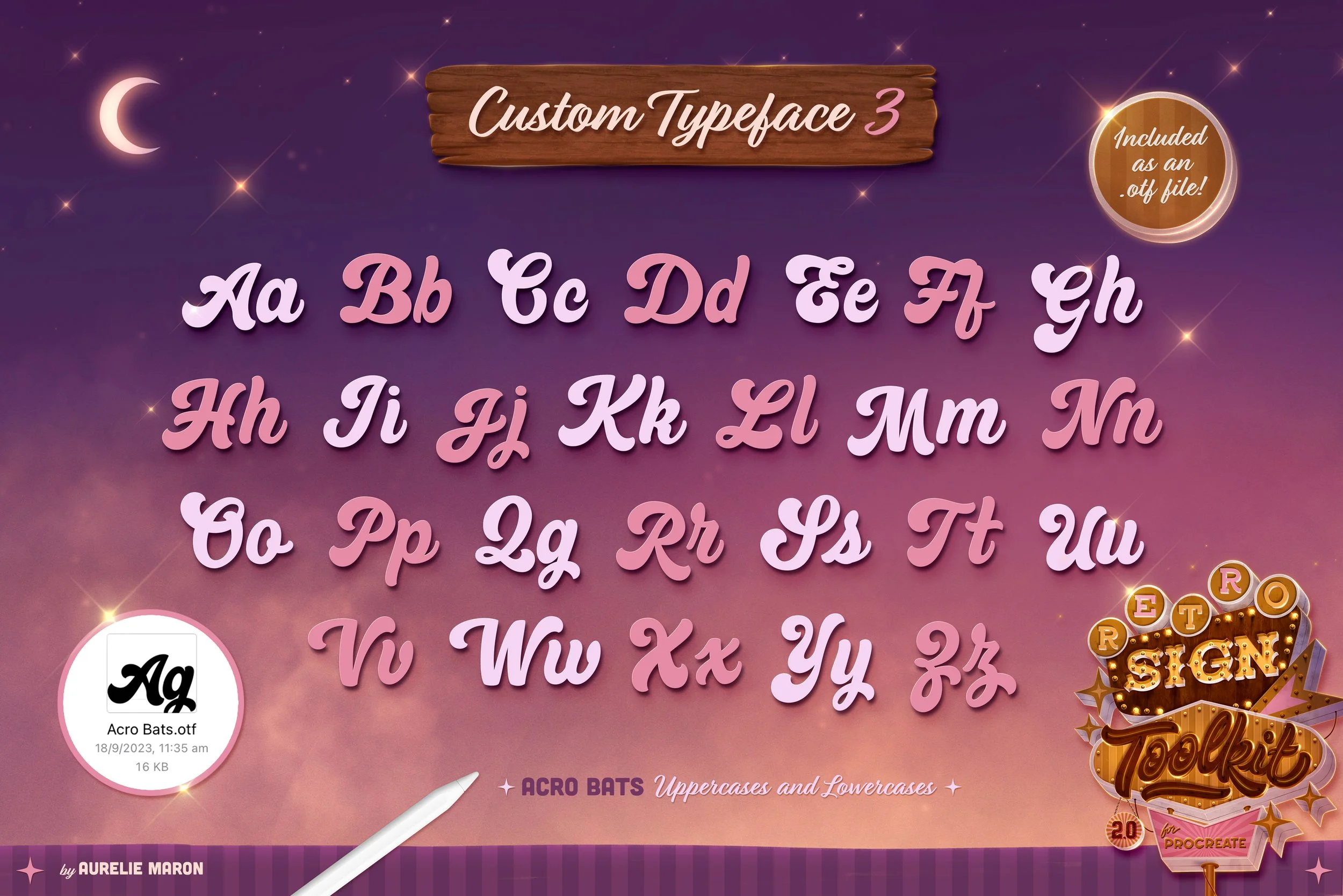 Whimsical Lettering Toolkit for Procreate — Aurelie Maron