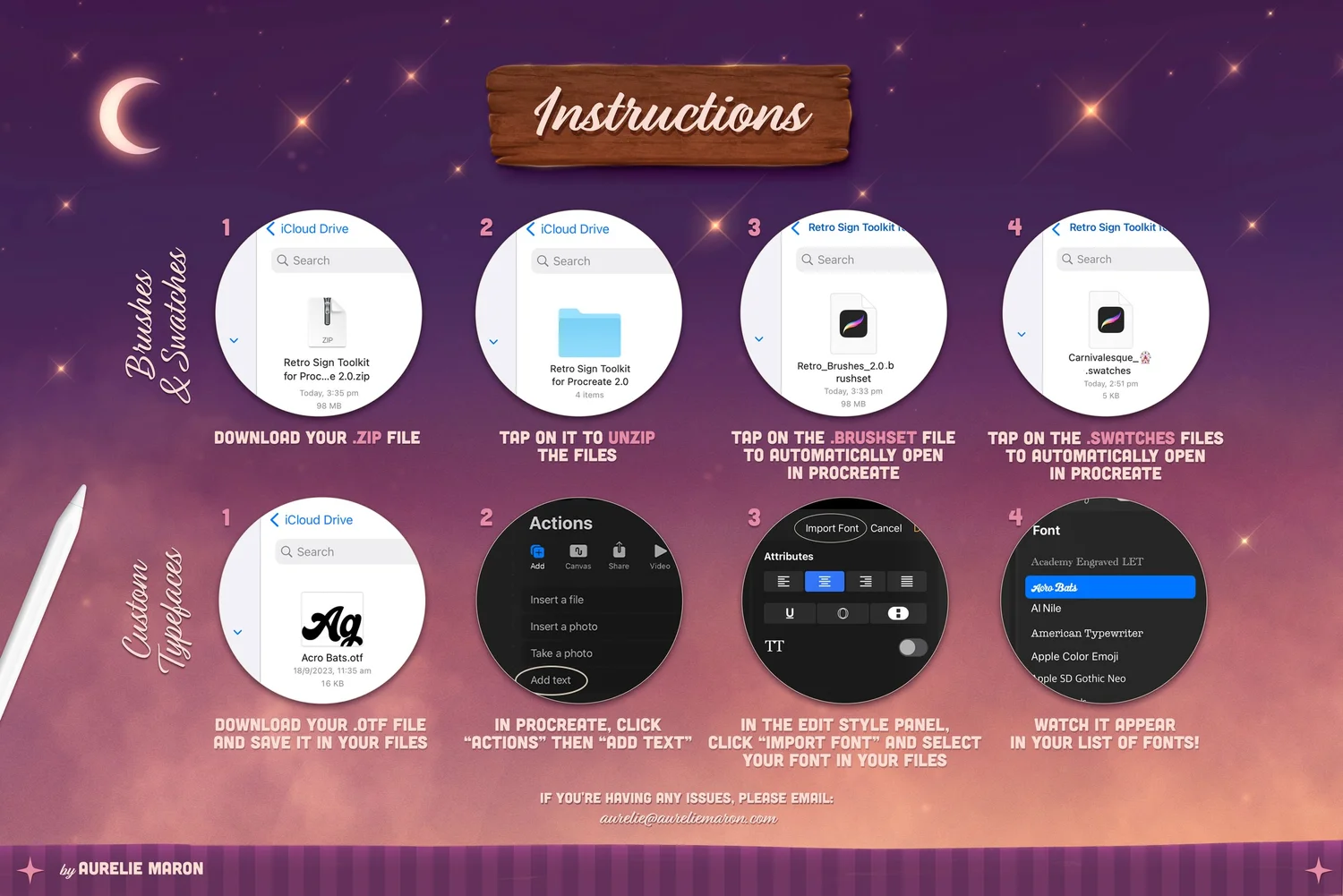 Whimsical Lettering Toolkit for Procreate — Aurelie Maron