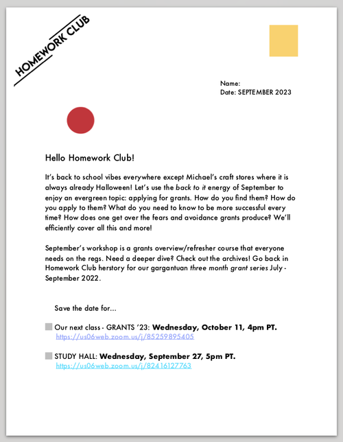 Homework Club — Beth Pickens