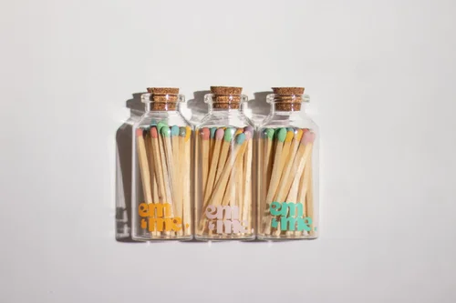 Hot Pink Coloured Match Stick Set — em & me