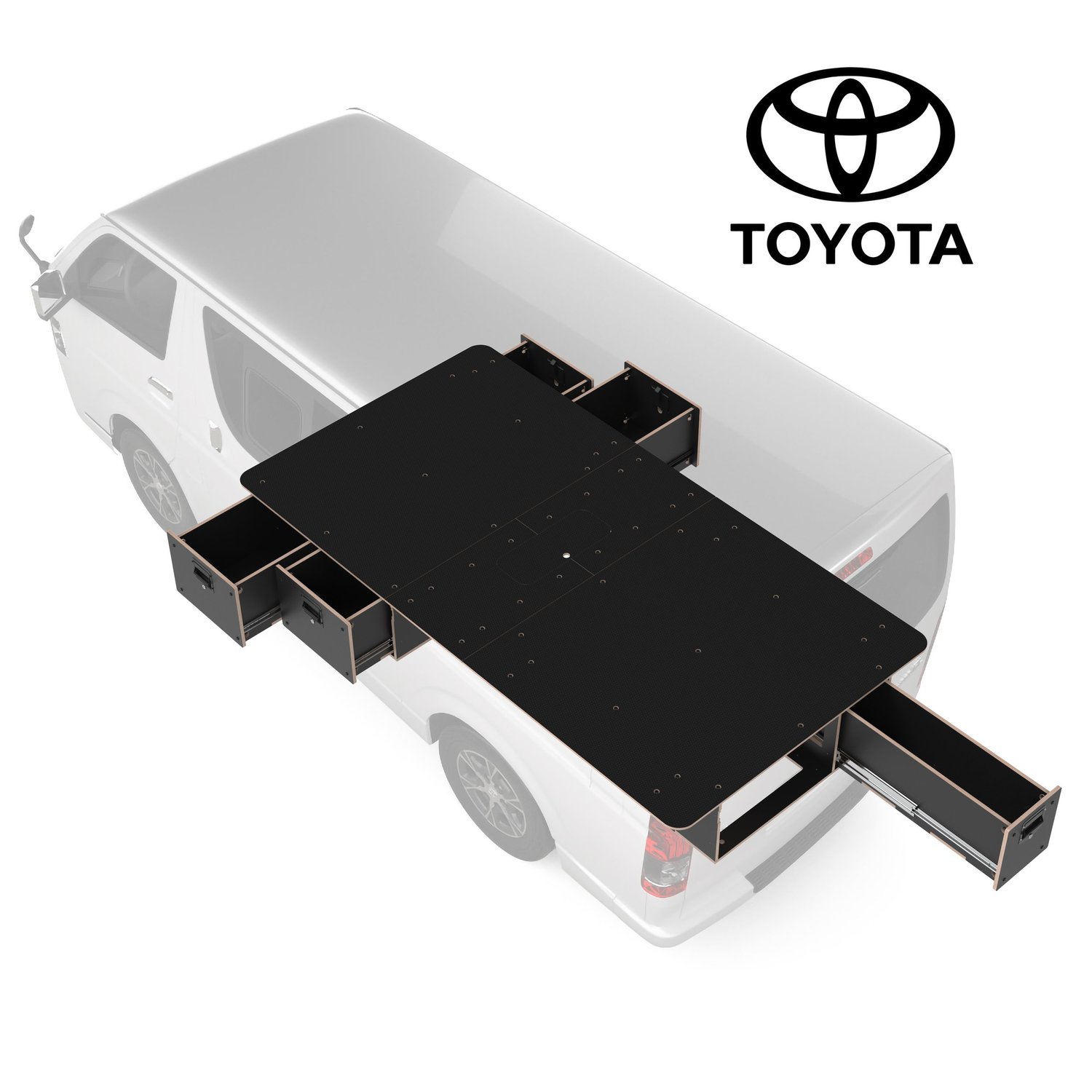 Toyota Hiace False Floor Kit by Workvan — Workvan - Ute Drawers & Van ...