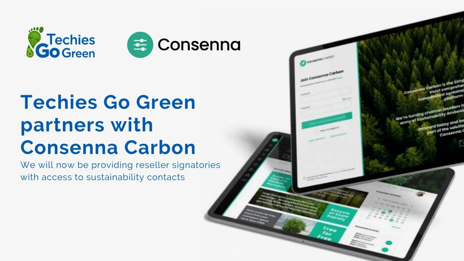 Techies Go Green Partners with Consenna Carbon — Techies Go Green