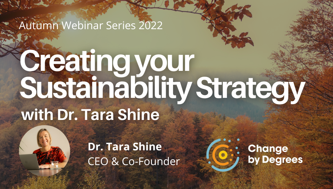 Watch Now: Creating your Sustainability Strategy with Dr. Tara Shine ...