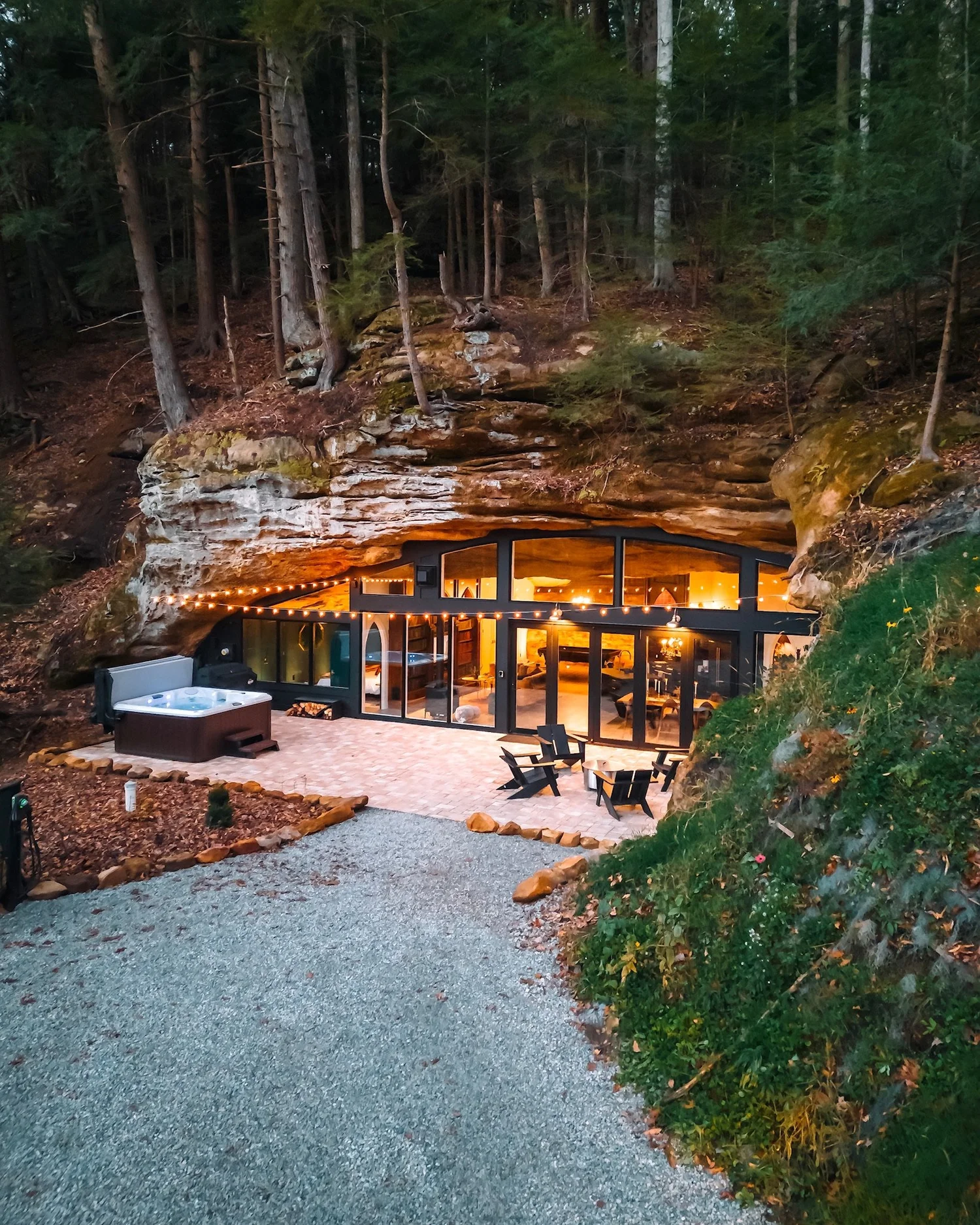 The Cave — Luxury Hocking Hills, Ohio Cabins & A-Frame | Dunlap Hollow