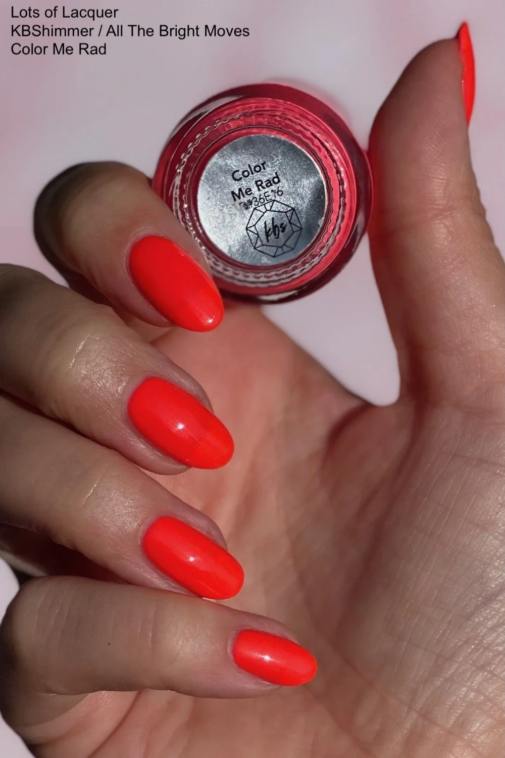 Neon Pink Orange Nail Polish