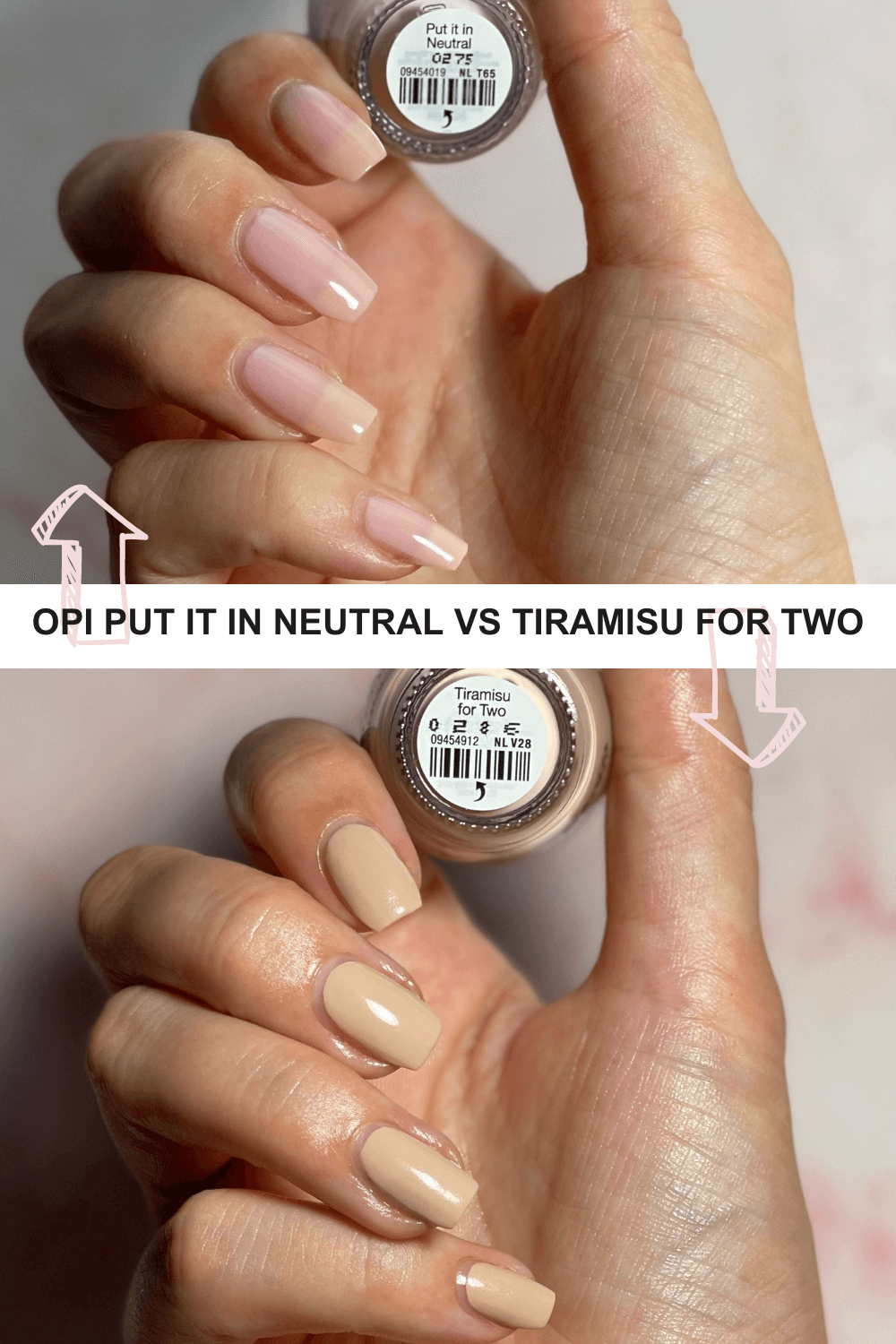 OPI Put It In Neutral VS Tiramisu For Two — Lots of Lacquer