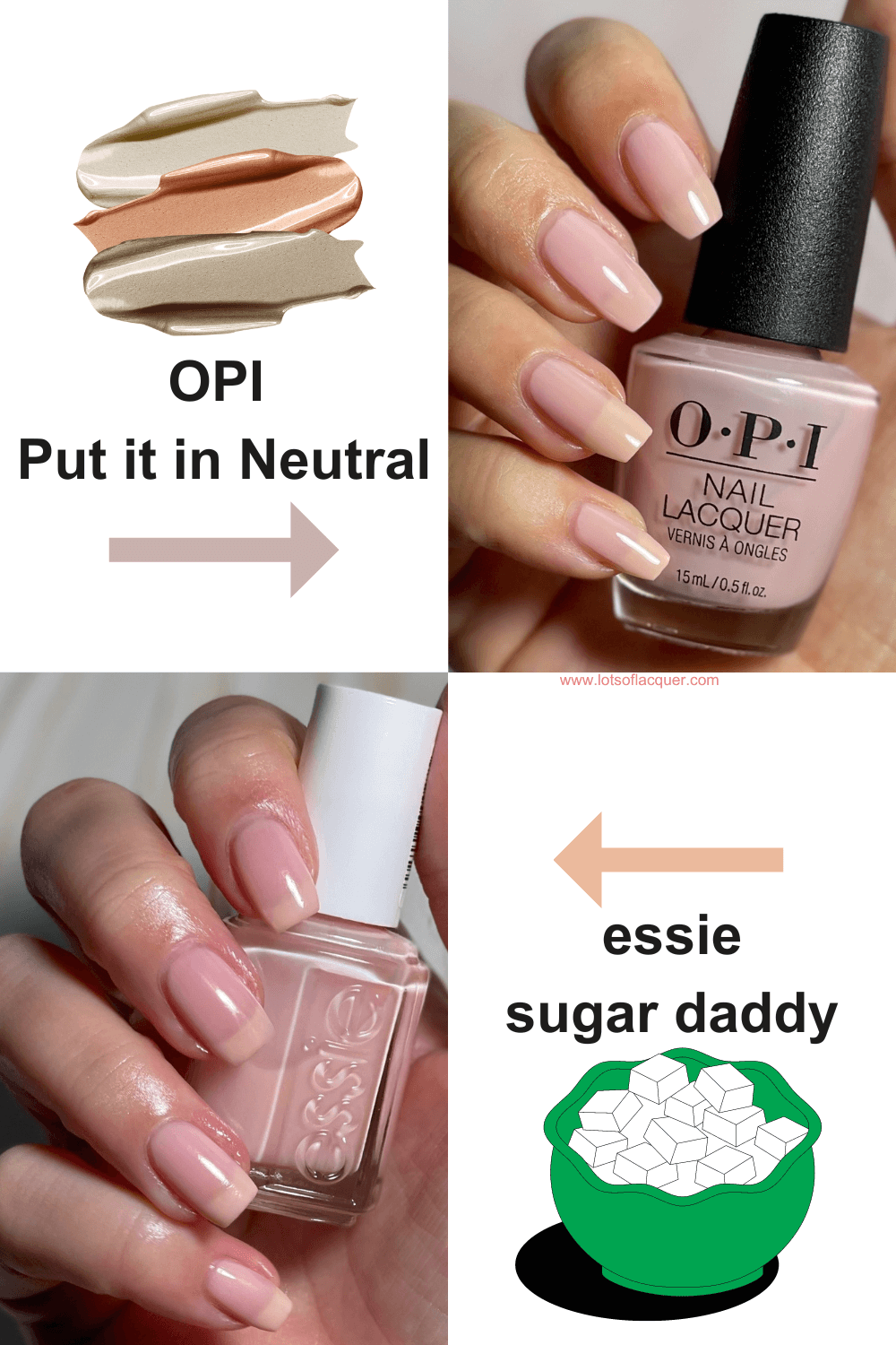 OPI Put It In Neutral Vs Essie Sugar Daddy Lots Of Lacquer opi-put-it-in-neutral-vs-essie-sugar-daddy-lots-of-lacquer