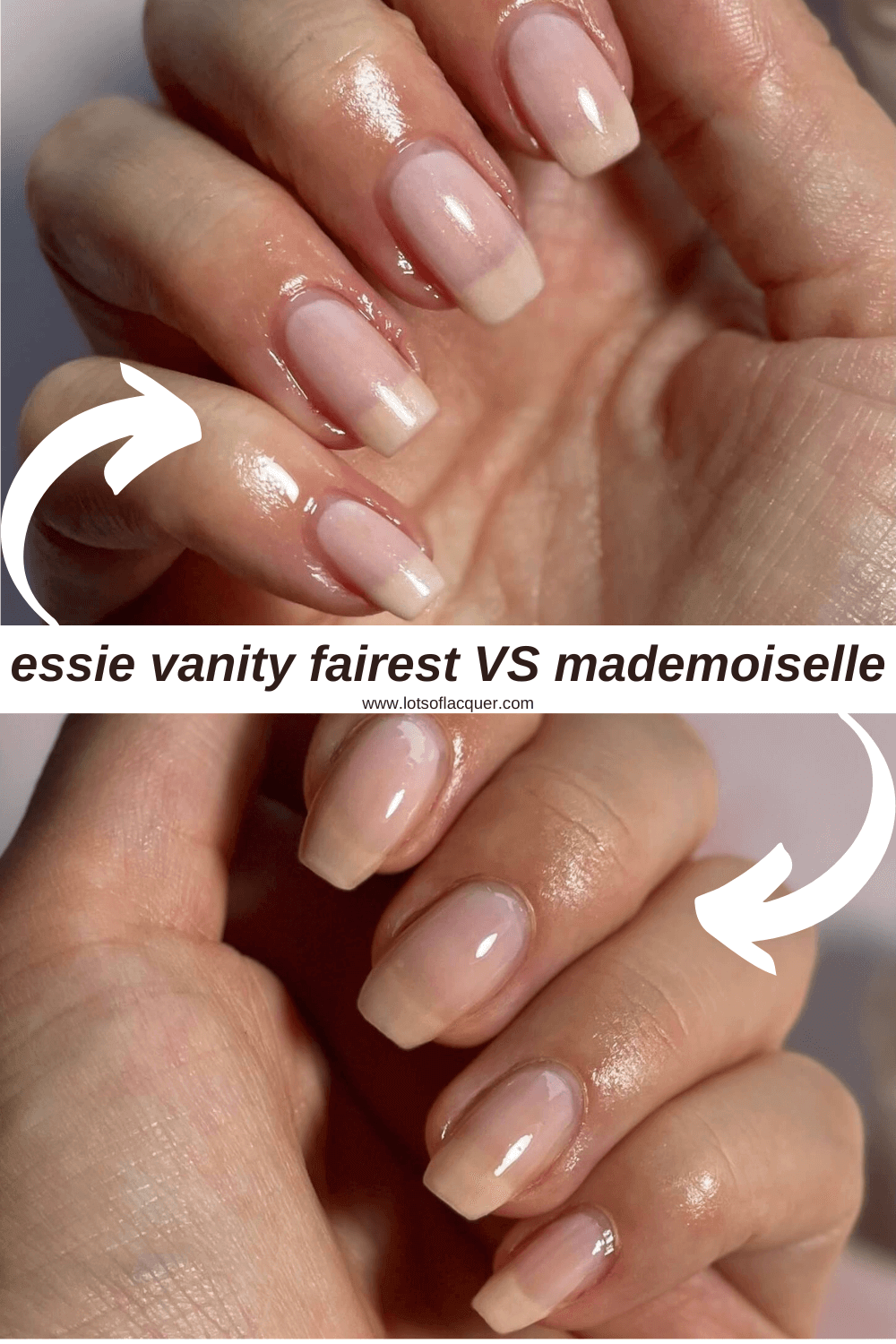 essie vanity fairest Swatches & Comparisons